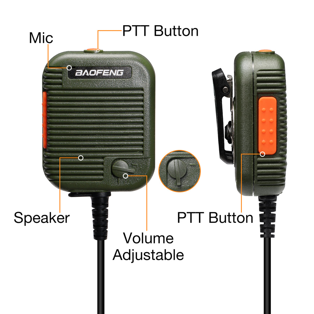 BS-UV25 Tactical Speaker Mic - Baofeng