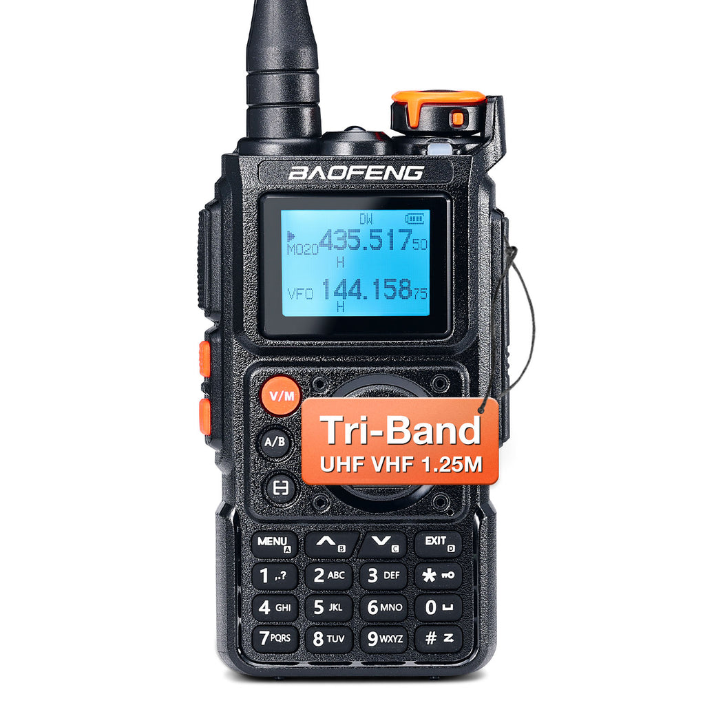 K6 5W Tri-band 1.25M Radio - Baofeng