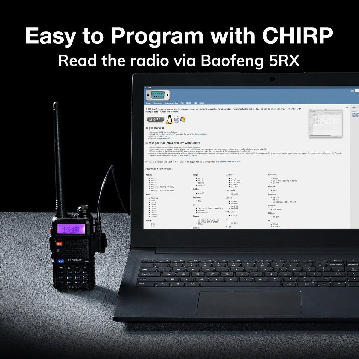 GT-5R Pro 5W Multi-Band Radio – Baofeng