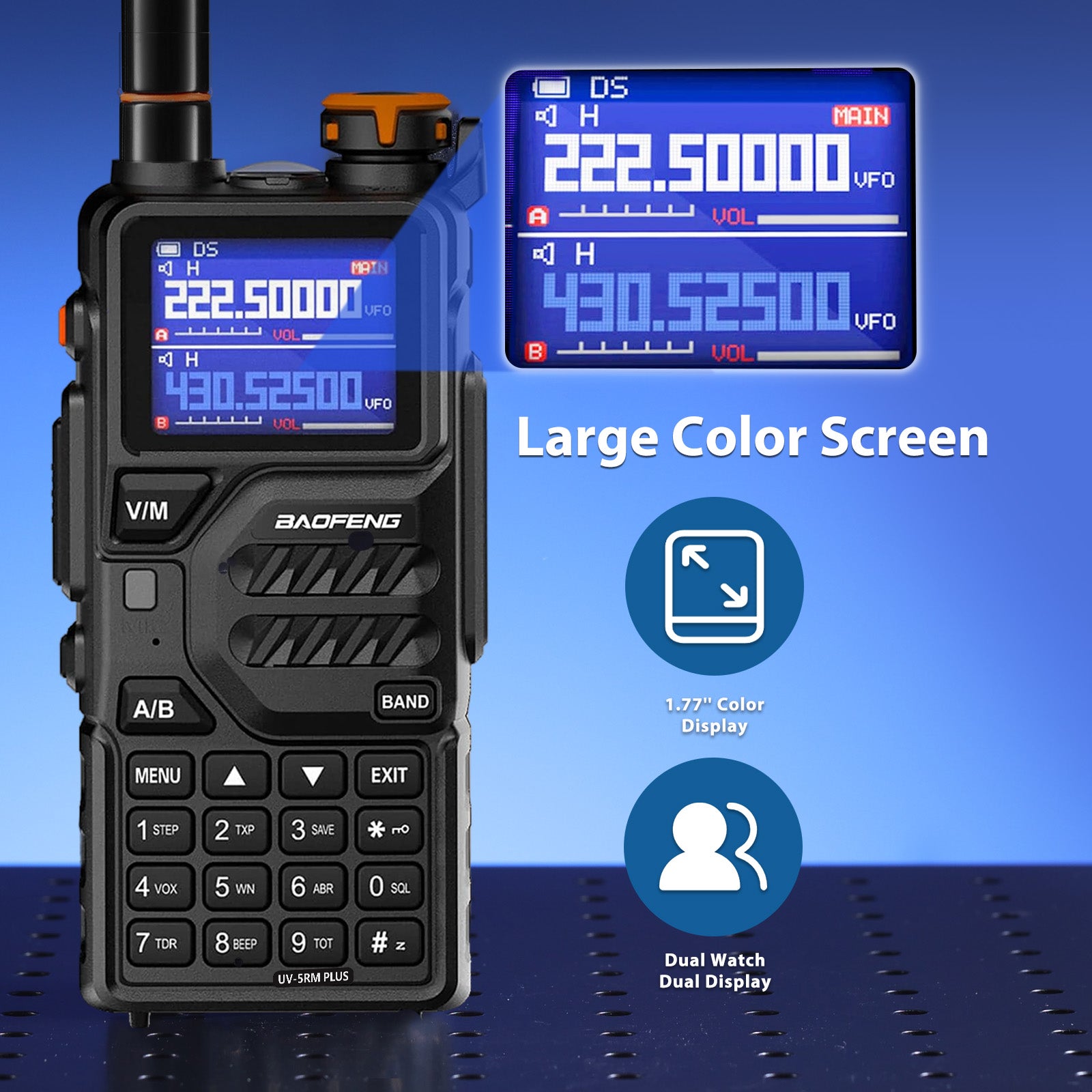 K5 PLUS 10W Tri-Band Radio - Baofeng