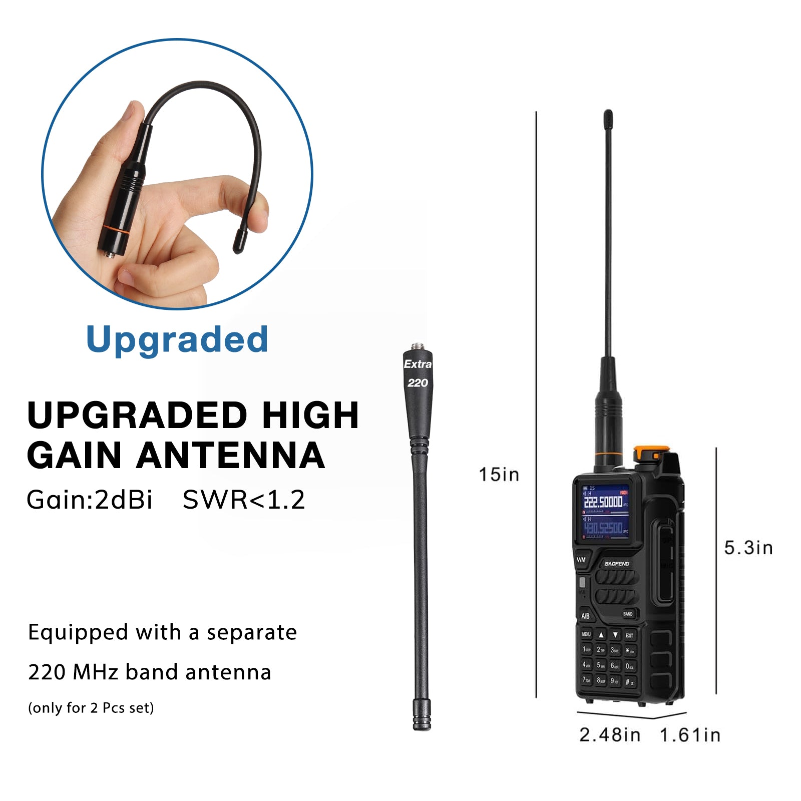 K5 PLUS 10W Tri-Band Radio - Baofeng
