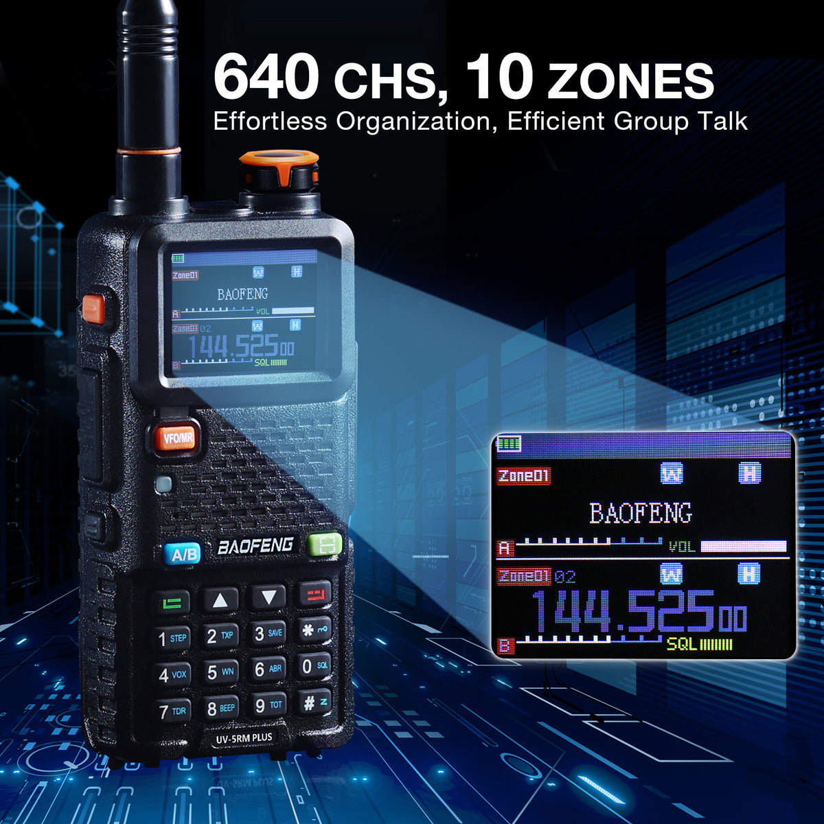 UV-5RM Plus GPS 10W Multi-Band Radio – Baofeng